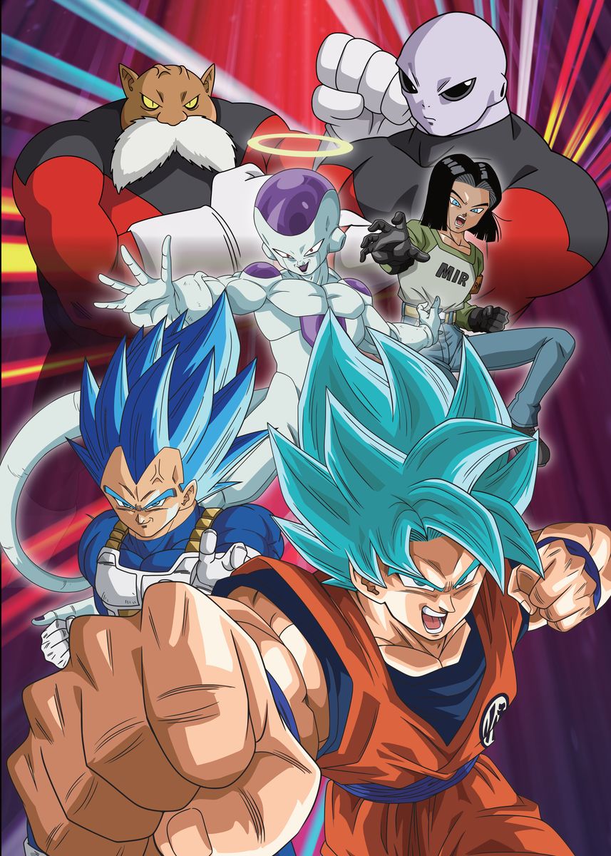 'Goku and Friends in Action' Poster, picture, metal print, paint by ...