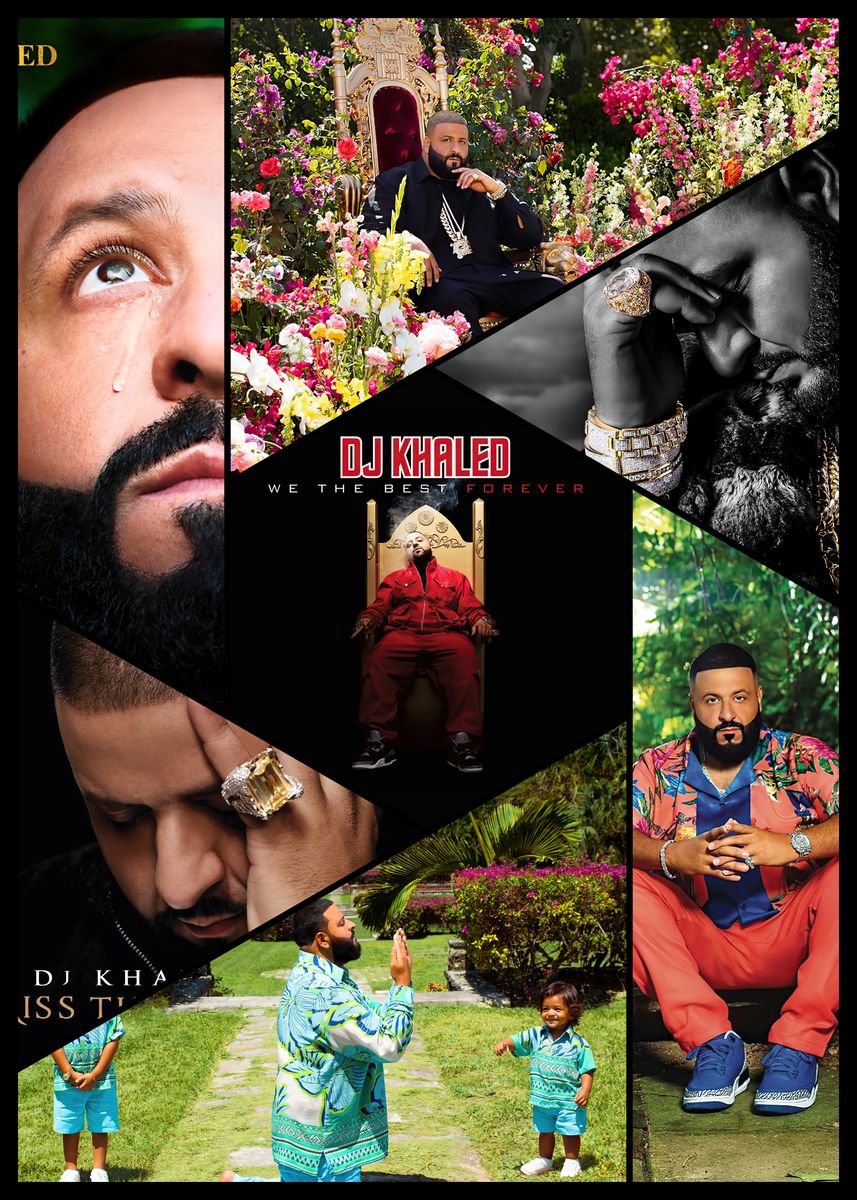 'DJ Khaled Album Cover Collage ' Poster, picture, metal print, paint by ...