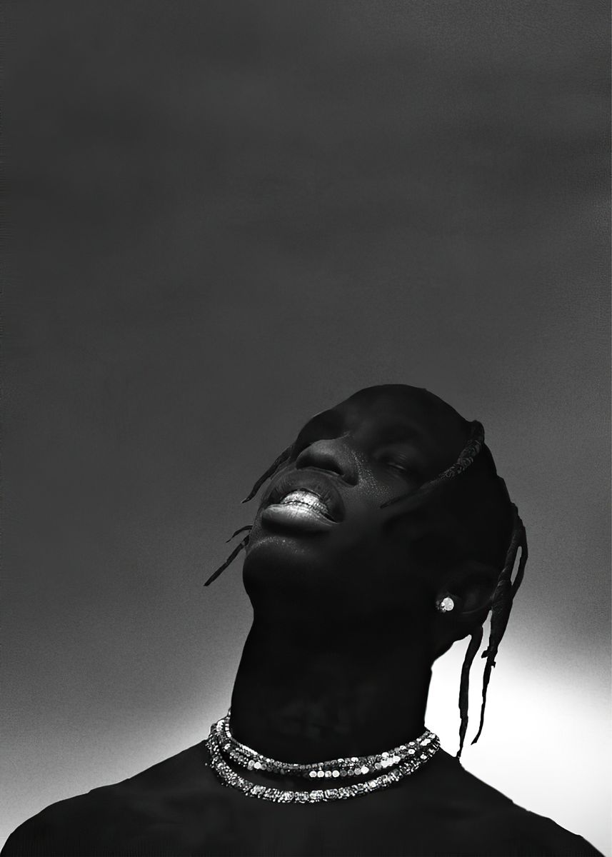 'Travis Scott Portrait' Poster, picture, metal print, paint by Jenggala ...