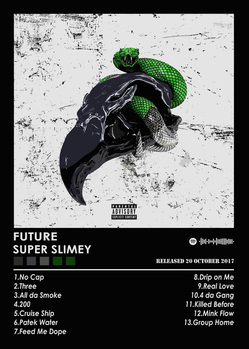 'Future Super Slimey' Poster, picture, metal print, paint by DESKO ...