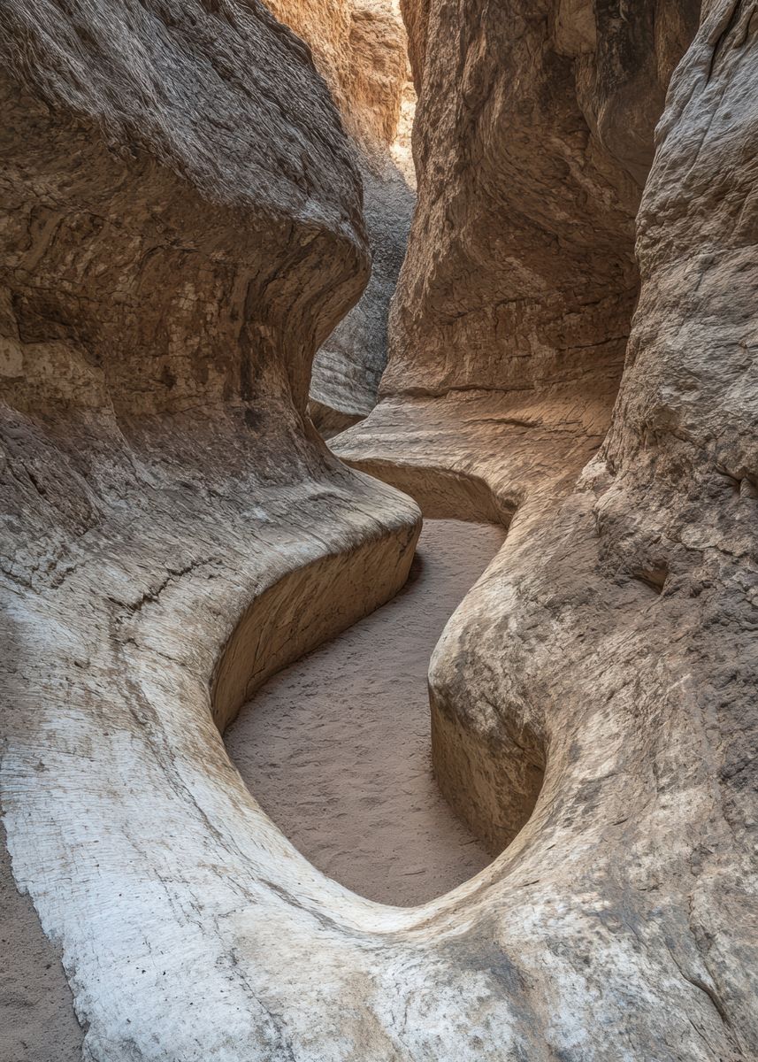 'Narrow Canyon Path' Poster, picture, metal print, paint by XVKE | Displate