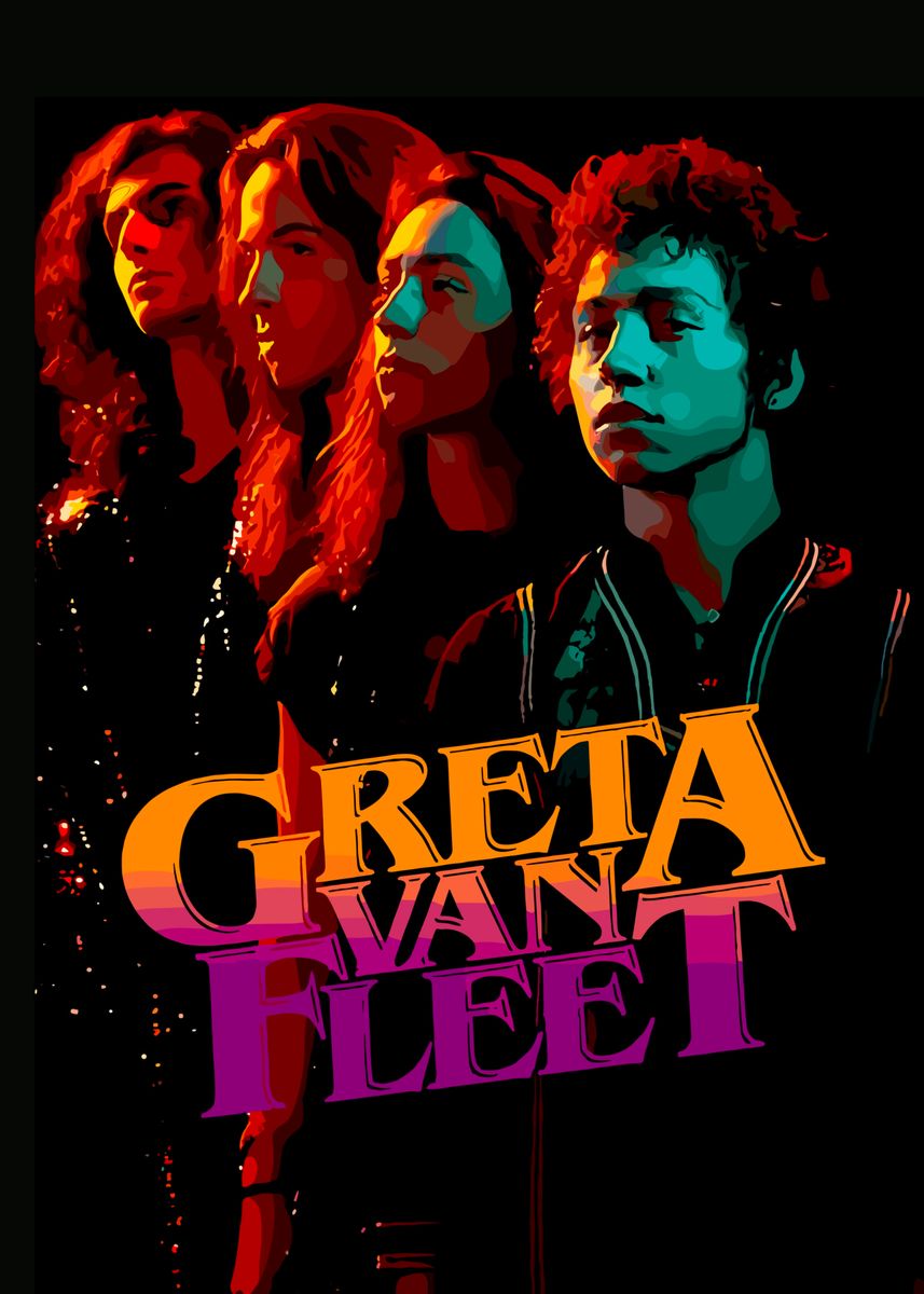 'Greta Van Fleet Band Poster' Poster, picture, metal print, paint by ...