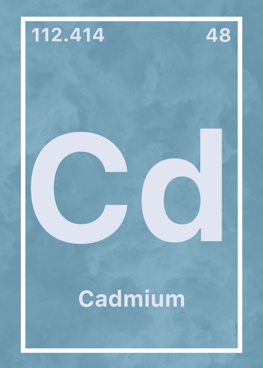 'Cadmium Element Poster' Poster, picture, metal print, paint by Tim ...