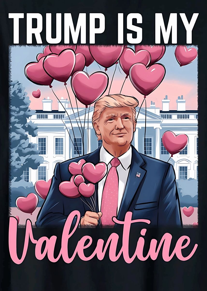 'Trump Valentine's Day' Poster, picture, metal print, paint by ALHADIYA | Displate