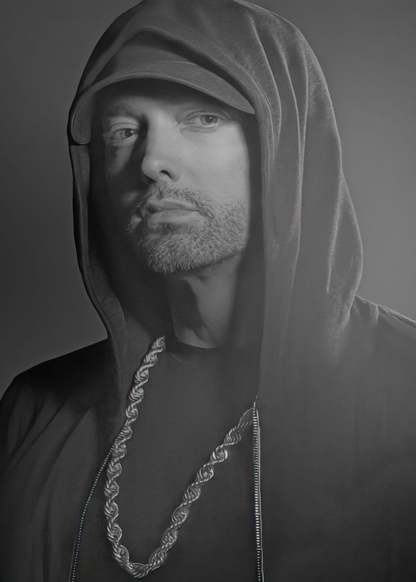 'Eminem Portrait' Poster, picture, metal print, paint by Lucky Boy ...