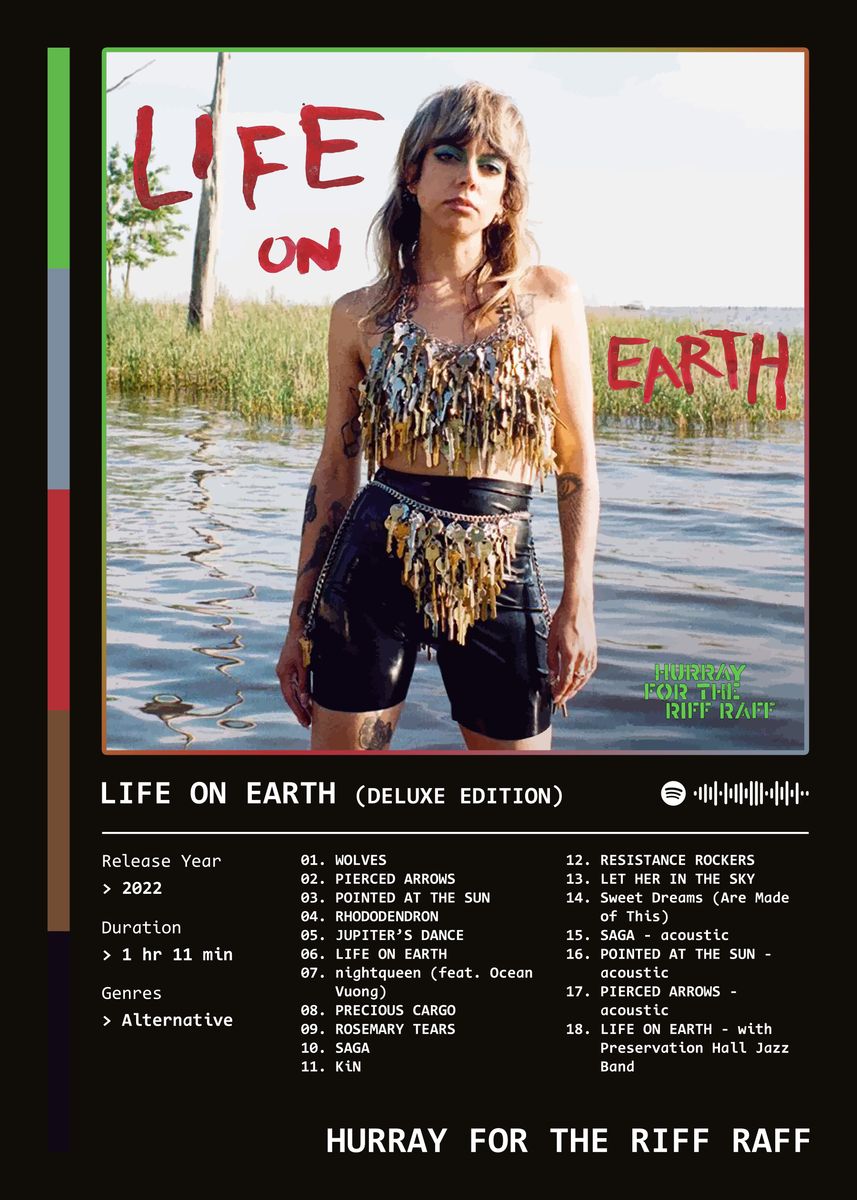 'LIFE ON EARTH (2022) Album by Hurray For The Riff Raff' Poster ...