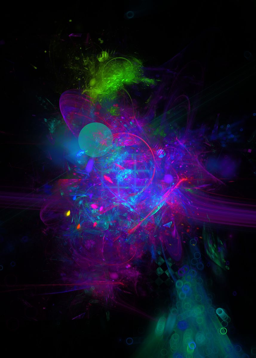 'Burst of Inspiration' Poster, picture, metal print, paint by ...