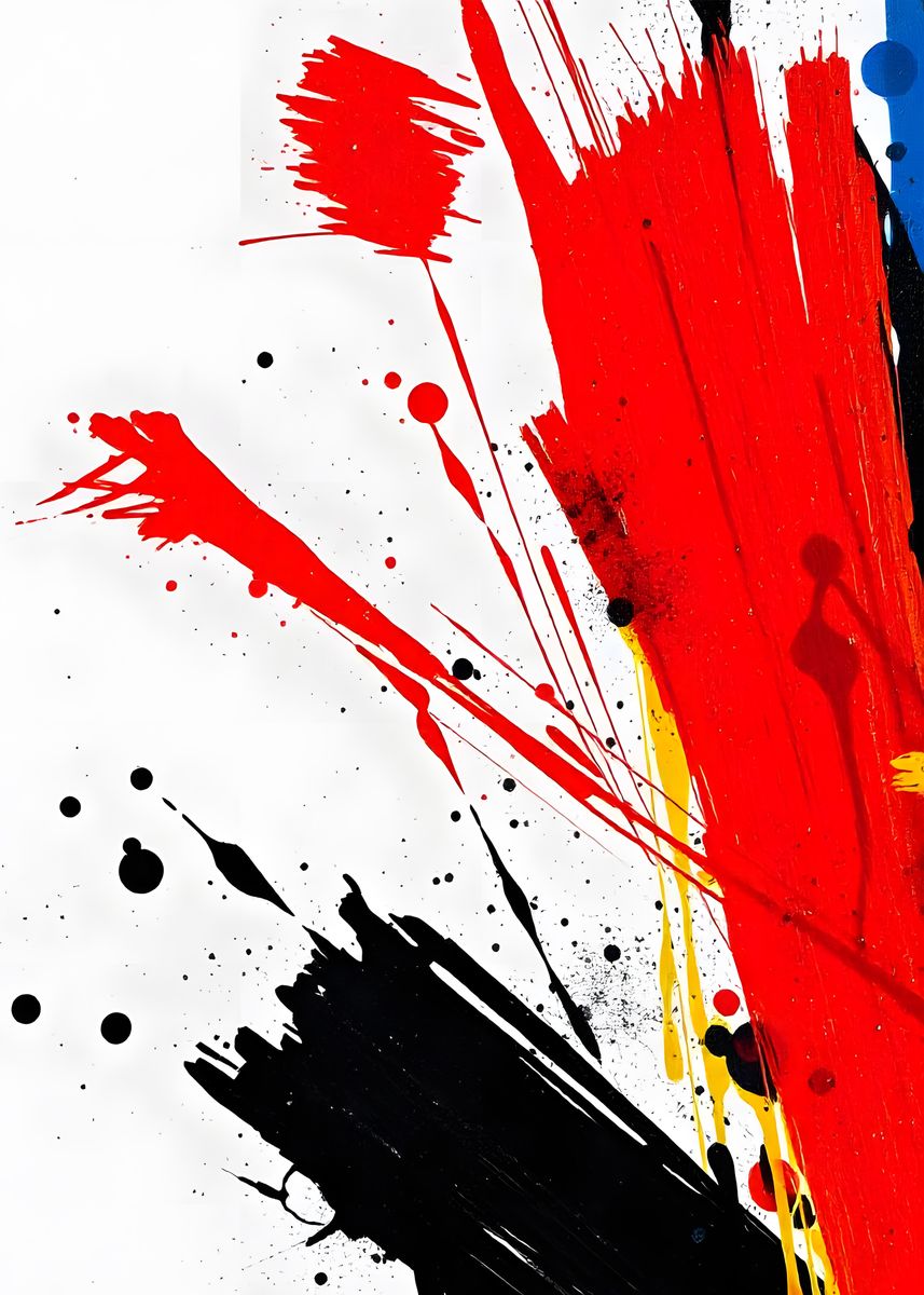 'Abstract Paint Splatter' Poster, picture, metal print, paint by Poster ...