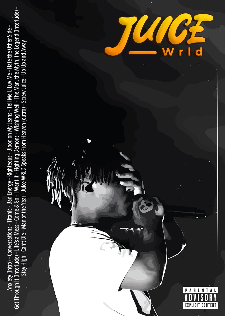 'Juice WRLD Album Cover' Poster, picture, metal print, paint by Rick E ...