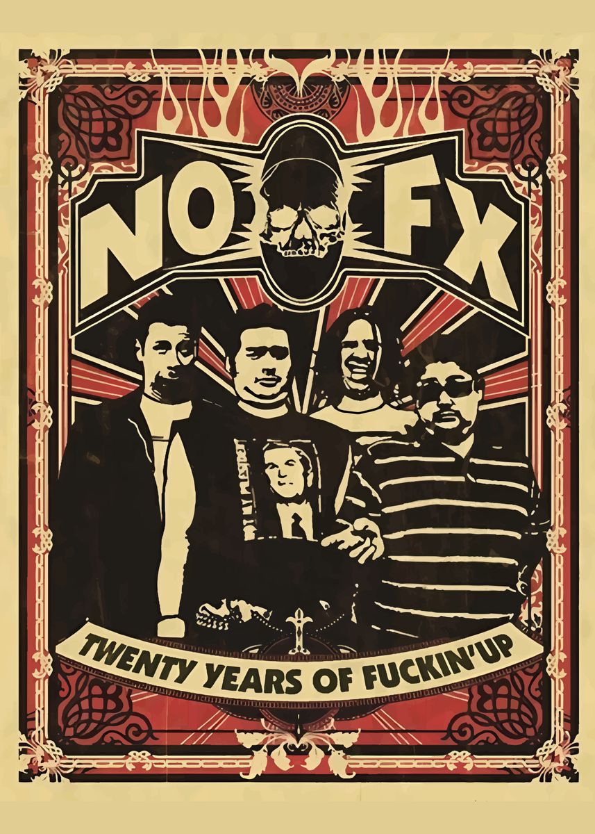 'NOFX 20 Years Poster' Poster, picture, metal print, paint by dico mago ...