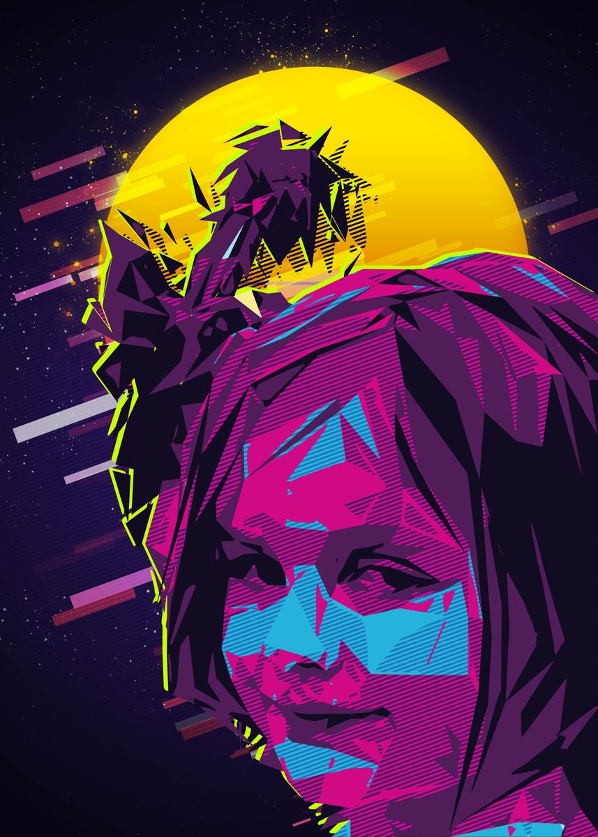 'disaster girl meme' Poster, picture, metal print, paint by Lowpoly ...