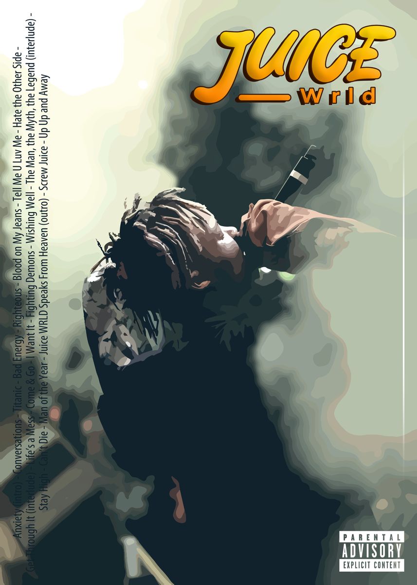 'Juice Wrld Album Cover' Poster, picture, metal print, paint by Rick E ...