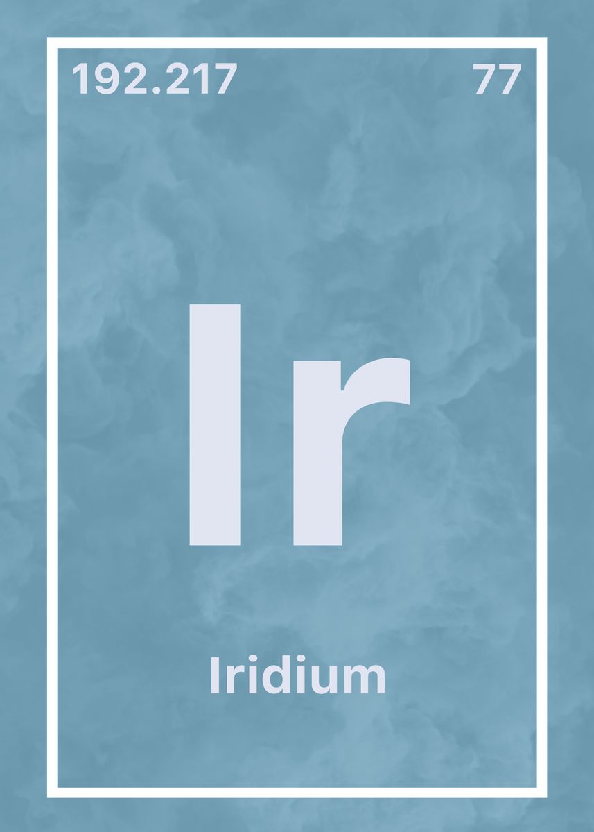 'Iridium Element Poster' Poster, picture, metal print, paint by Tim ...