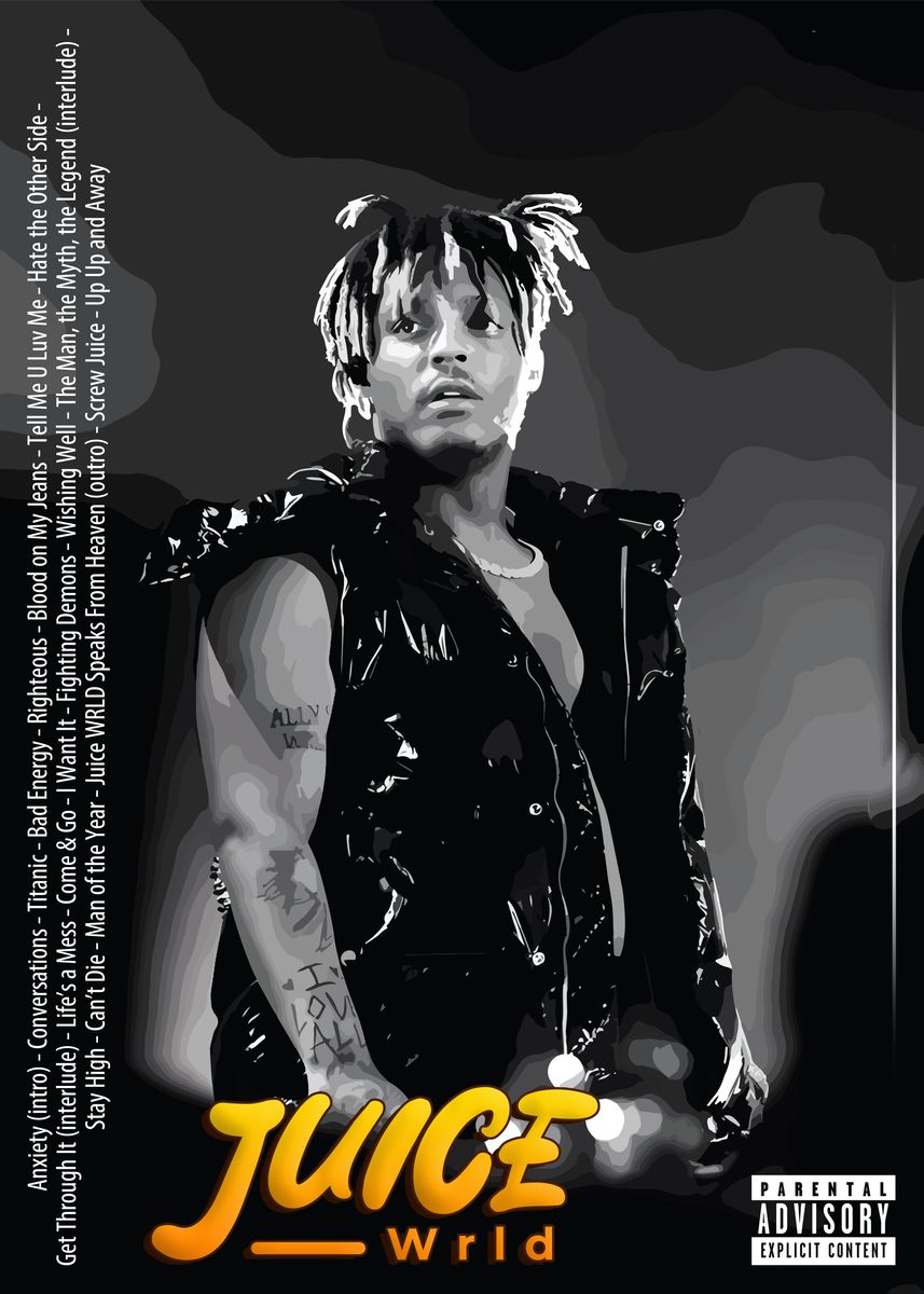 'Juice Wrld Album Cover' Poster, picture, metal print, paint by Rick E ...