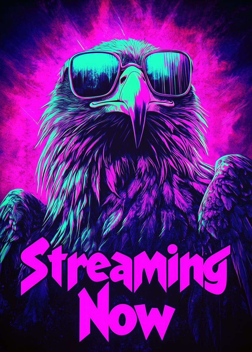 'Eagle Streamer' Poster, picture, metal print, paint by Spooky Blob ...