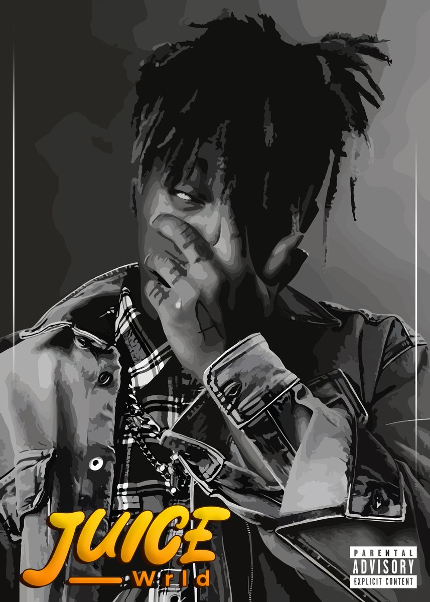 'Juice Wrld Portrait' Poster, picture, metal print, paint by Rick E ...