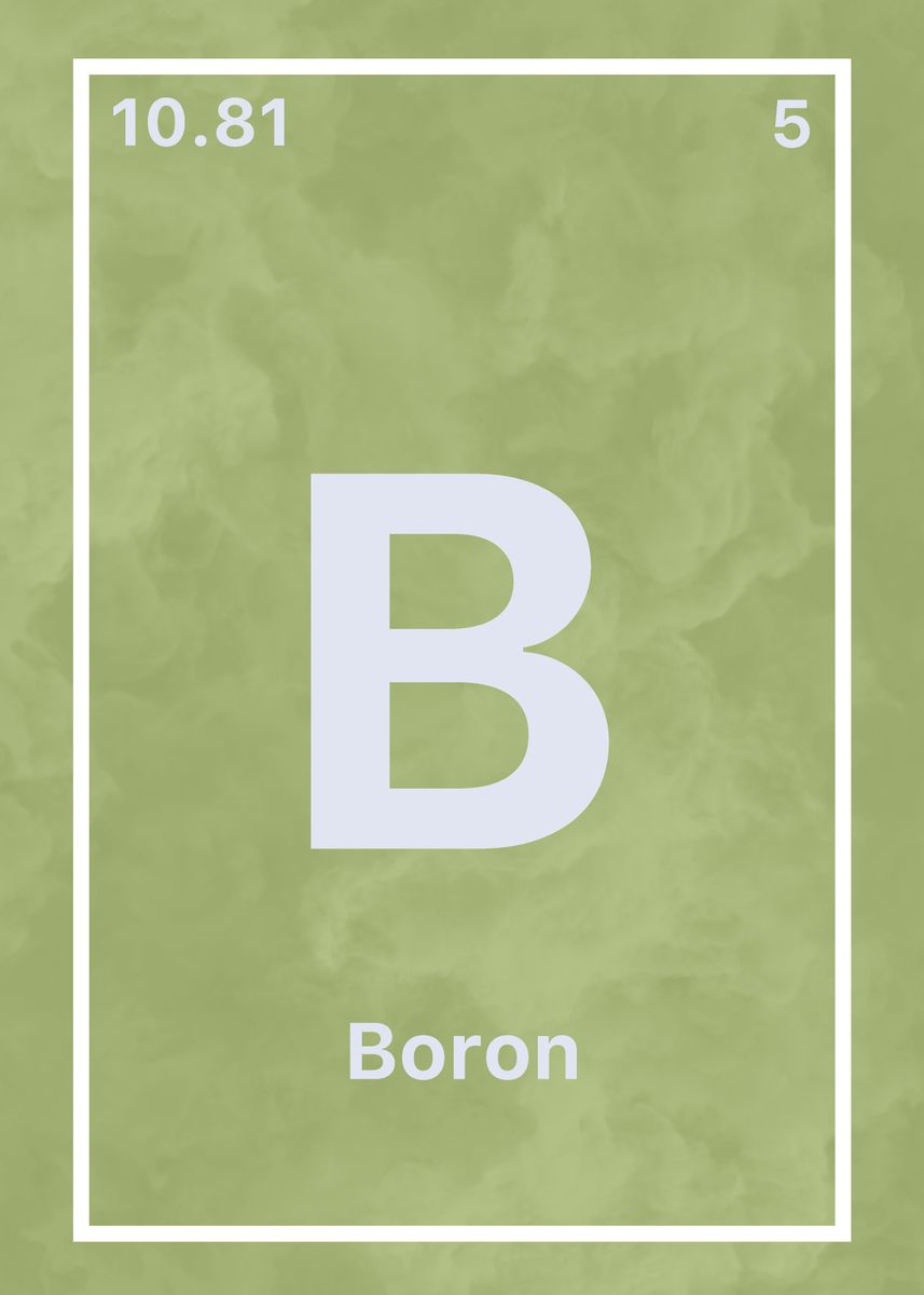 'Boron Element Poster' Poster, picture, metal print, paint by Tim ...