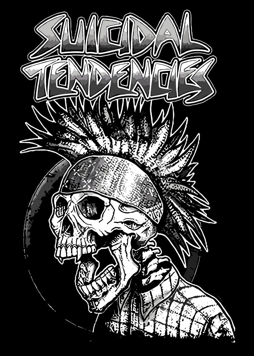 'Suicidal Tendencies Skull Logo' Poster, picture, metal print, paint by Bendrat Core | Displate