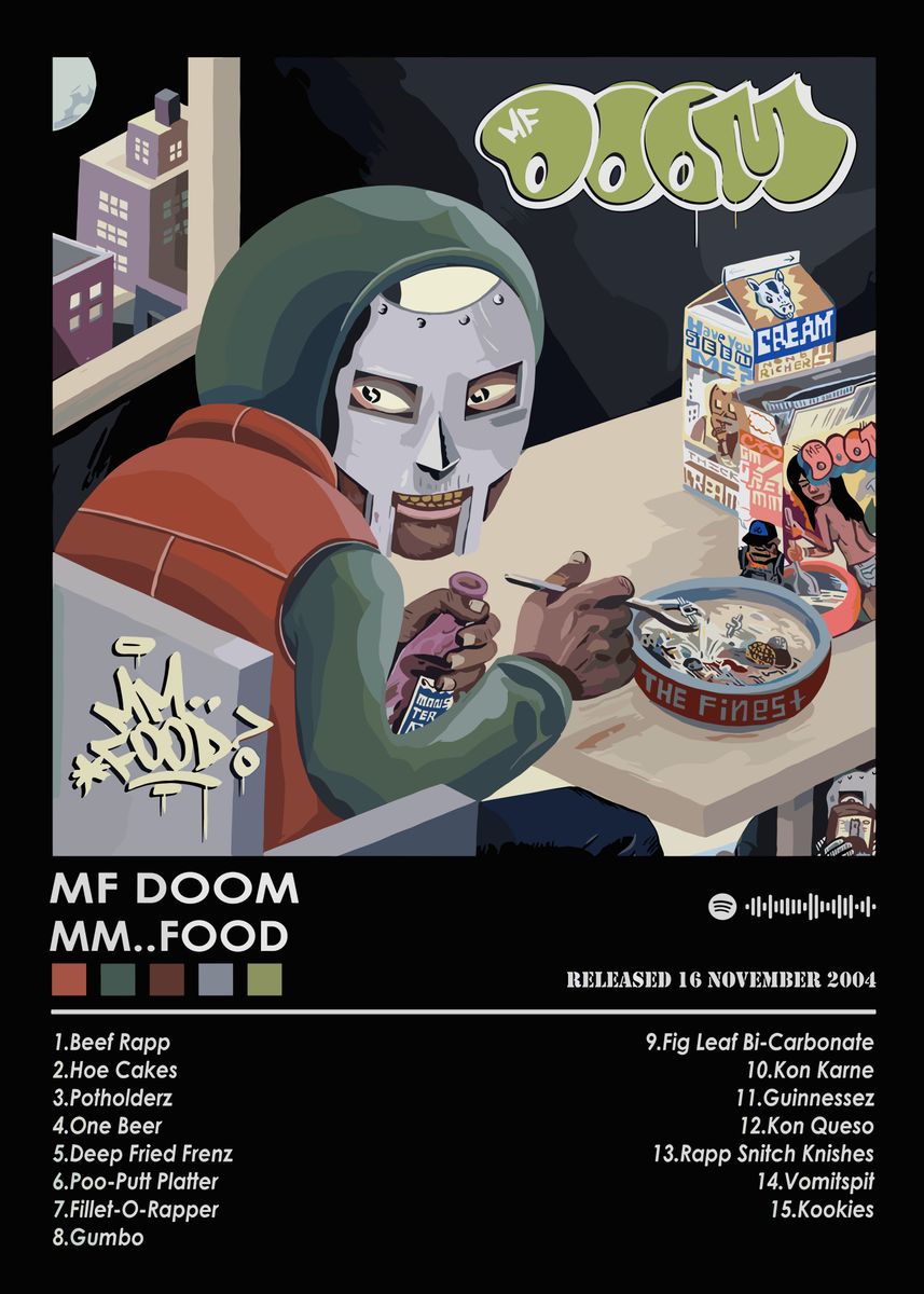 'MF DOOM Mm Food' Poster, picture, metal print, paint by DESKO | Displate