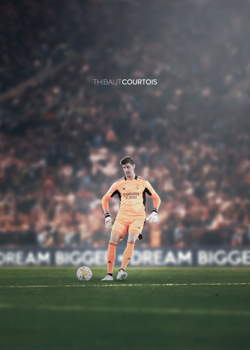 'Thibaut Courtois Soccer Poster' Poster, picture, metal print, paint by ...