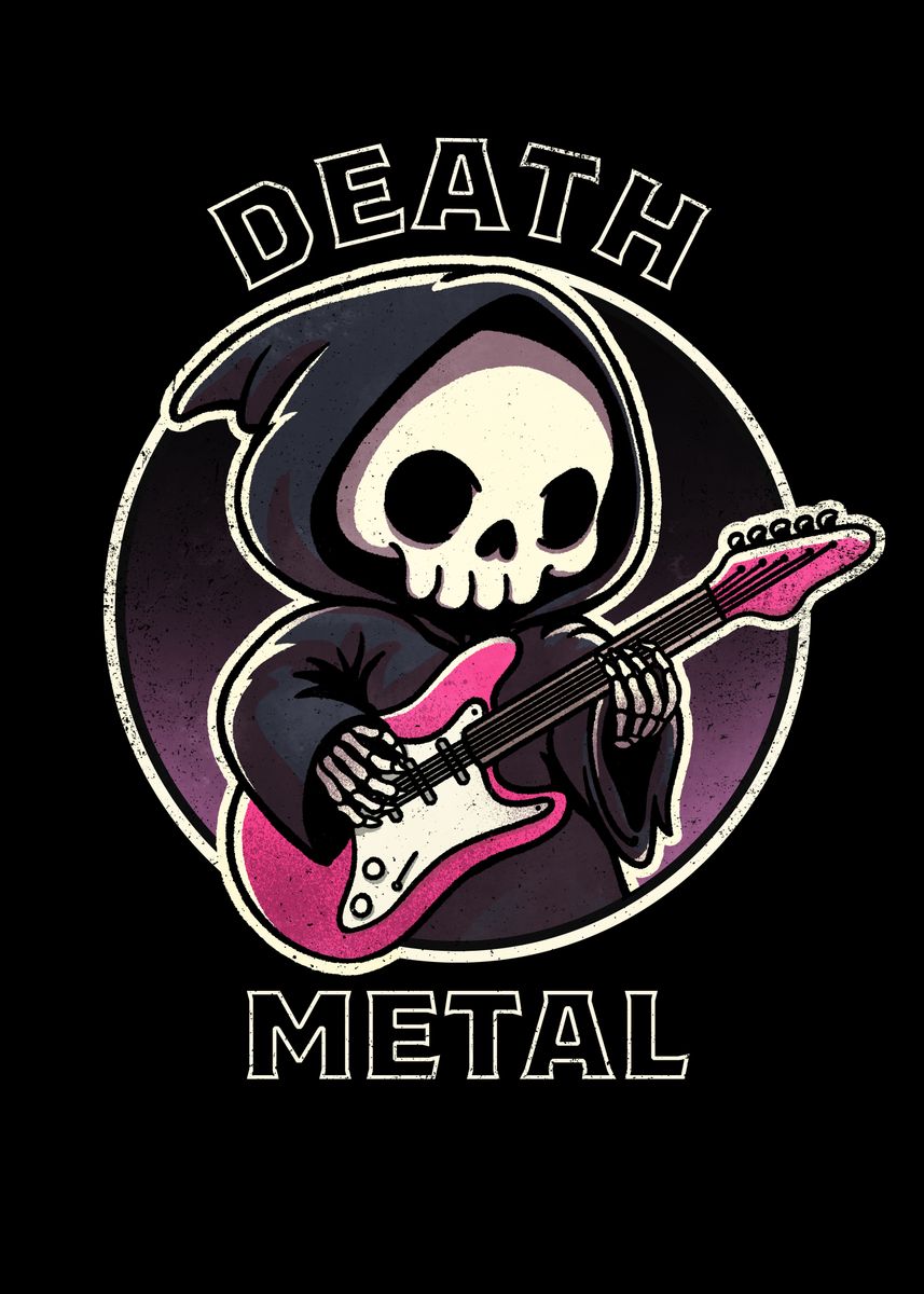 'Death Metal Guitar' Poster, picture, metal print, paint by Fanfreak ...