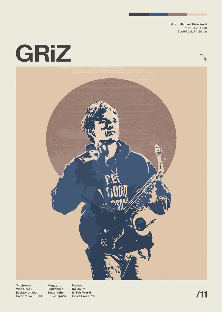 'GRiZ' Poster, picture, metal print, paint by LOCKET | Displate