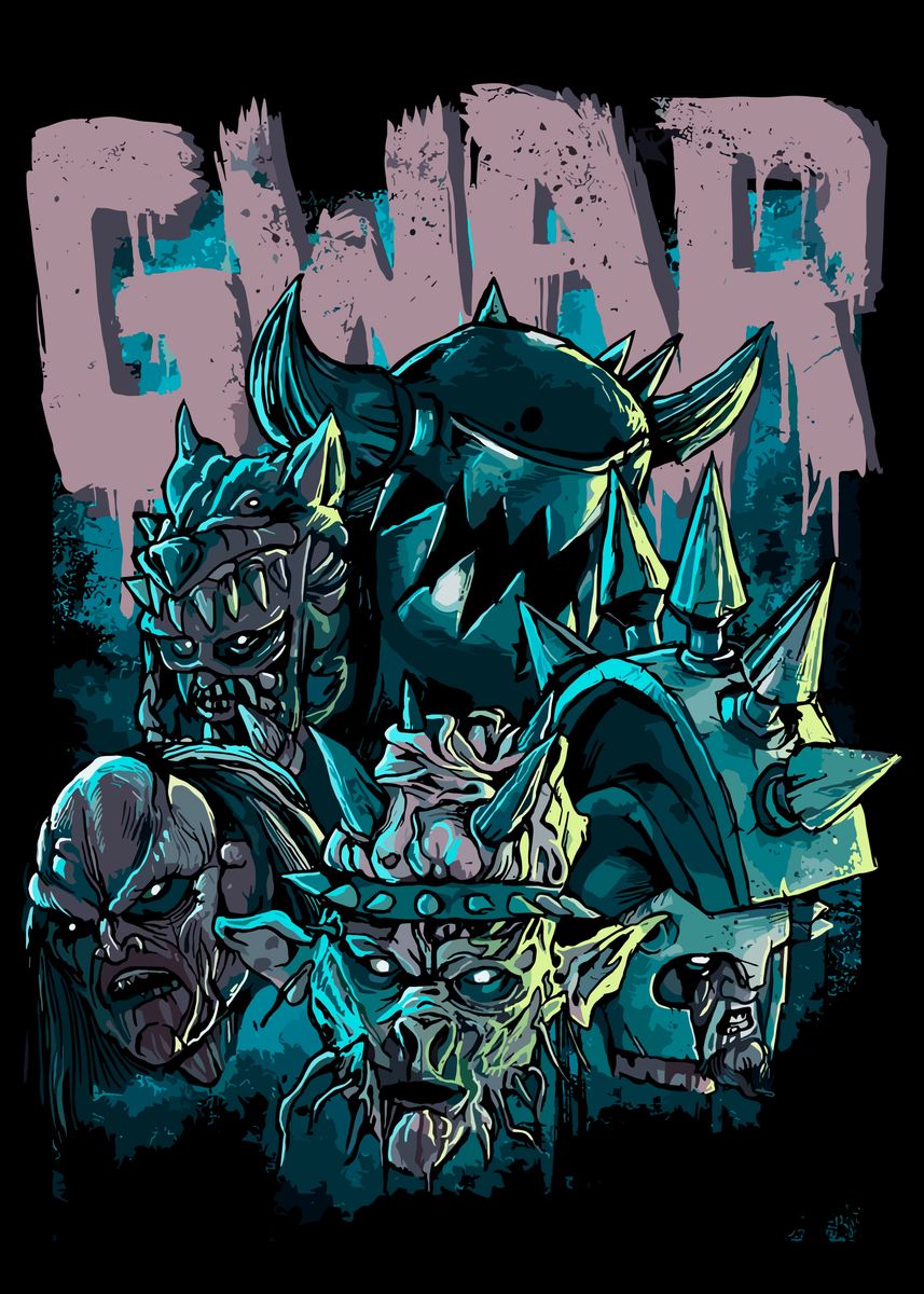 'GWAR Band Illustration' Poster, picture, metal print, paint by Bendrat ...