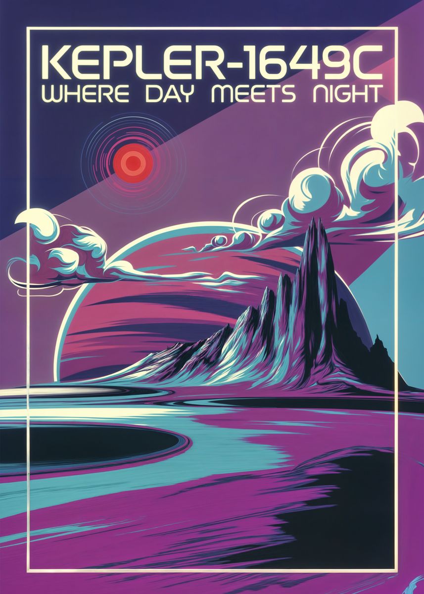 'Kepler-1649c: Day Meets Night' Poster, picture, metal print, paint by ...