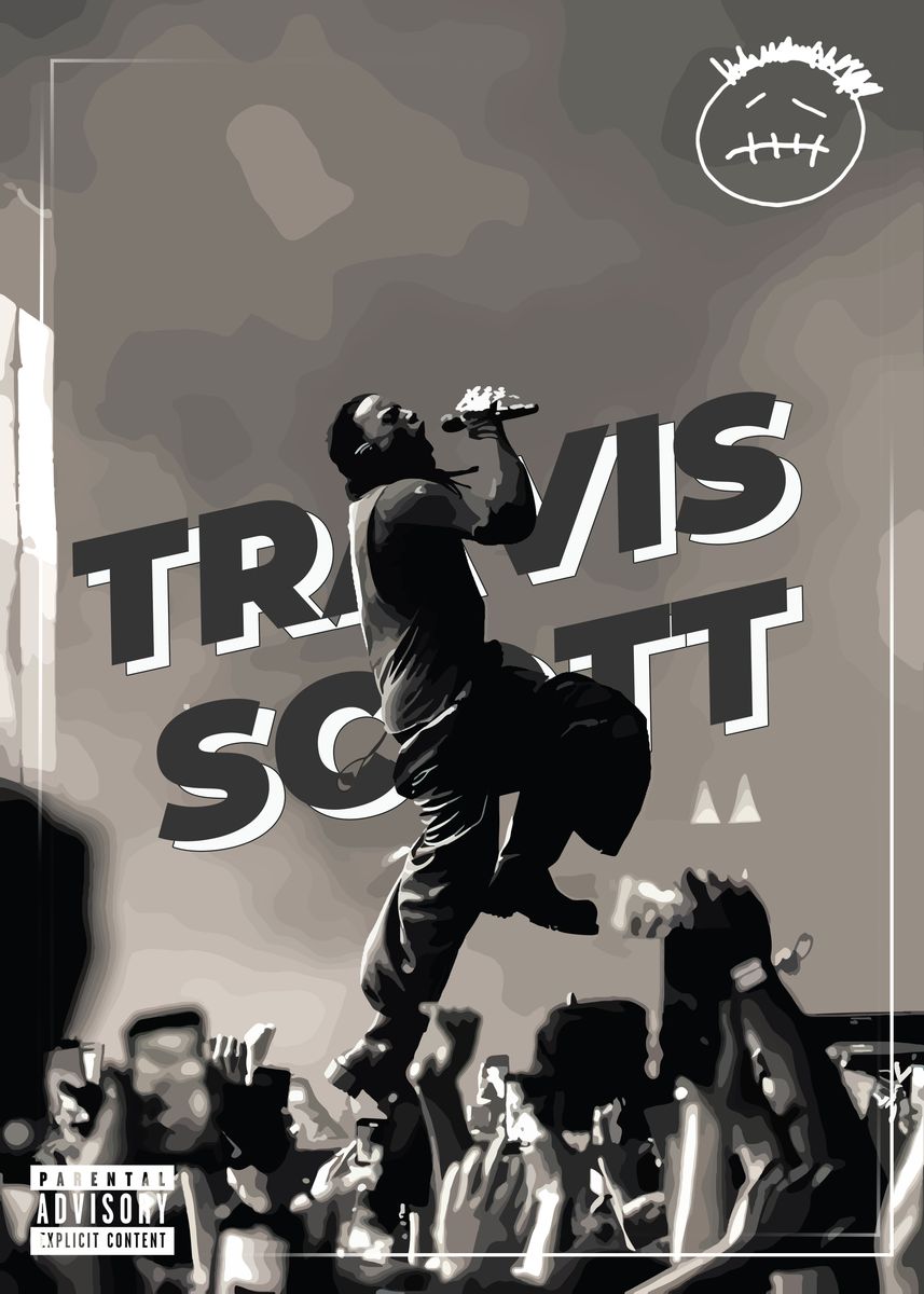 'Travis Scott Concert Poster' Poster, picture, metal print, paint by ...