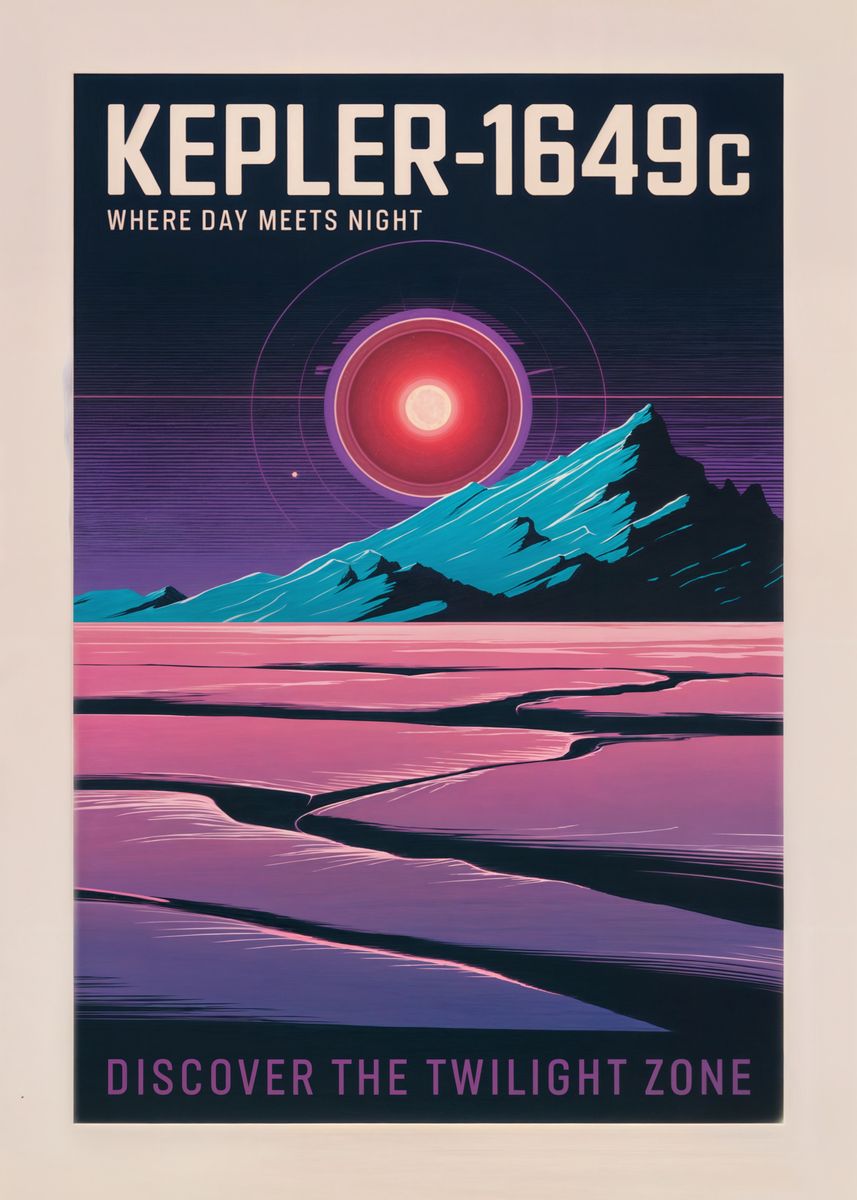 'Kepler-1649c Exoplanet Poster' Poster, picture, metal print, paint by ...
