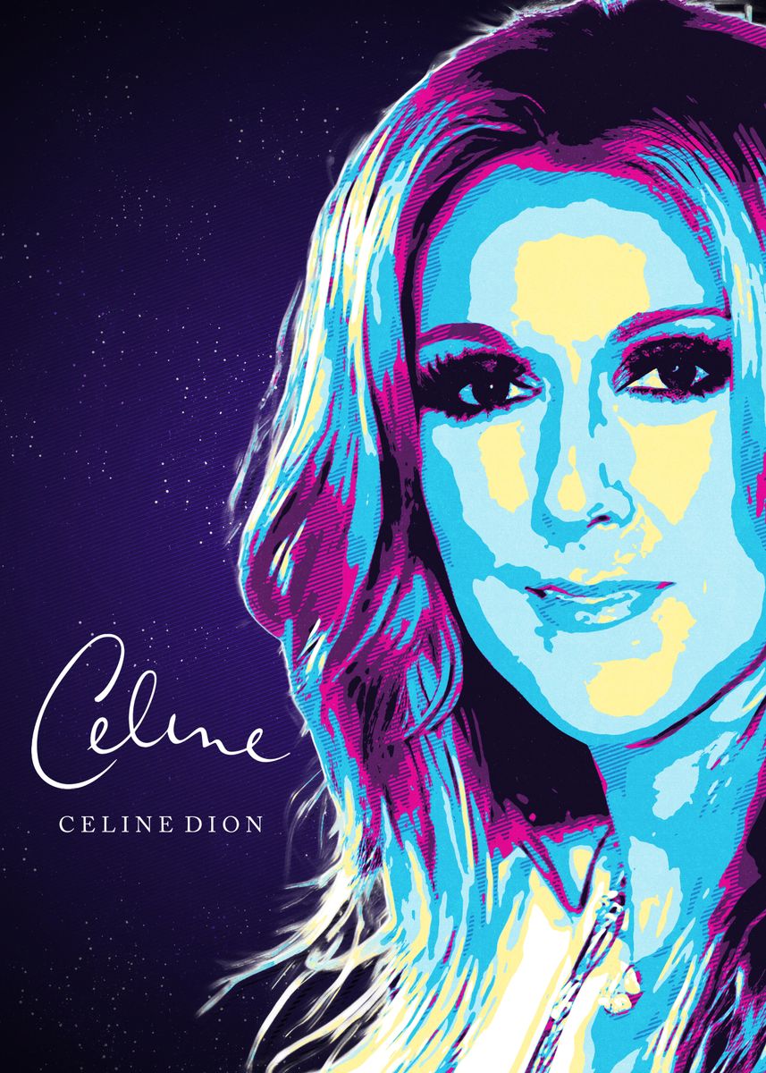 'Celine Dion' Poster, picture, metal print, paint by Rose Art | Displate