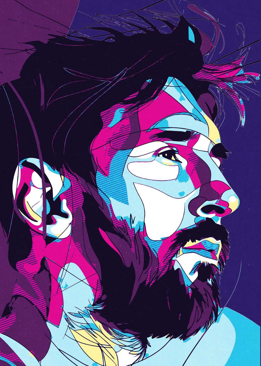 'lionel messi ' Poster, picture, metal print, paint by dedeart | Displate