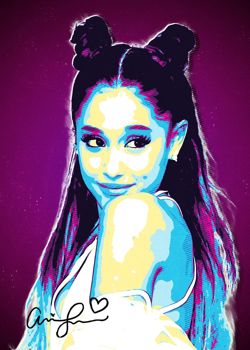 'Ariana Grande Pop Art' Poster, picture, metal print, paint by Rose Art ...