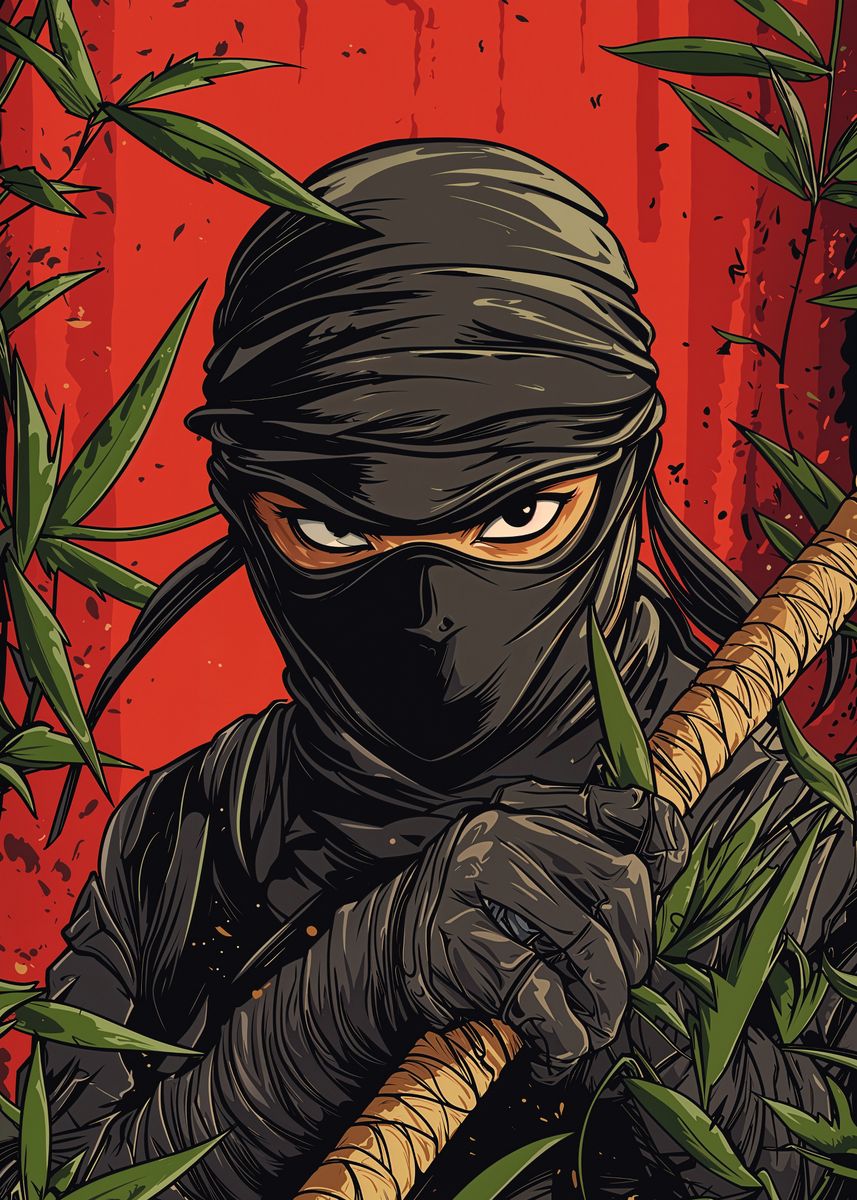 'Ninja Warrior Art Print' Poster, picture, metal print, paint by ...