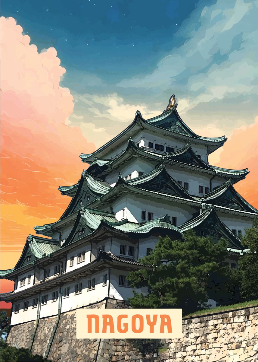 'Nagoya' Poster, picture, metal print, paint by Bo Kev | Displate