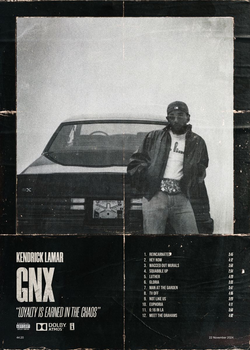 'Kendrick Lamar GNX Album Cover' Poster, picture, metal print, paint by ...