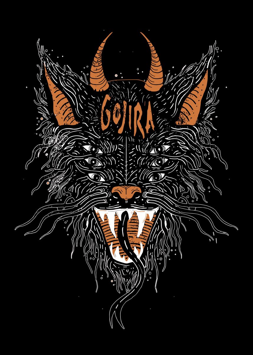 'Gojira Monster Illustration' Poster, picture, metal print, paint by ...