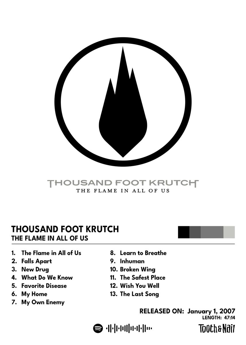 'Thousand Foot Krutch Album' Poster, picture, metal print, paint by ...