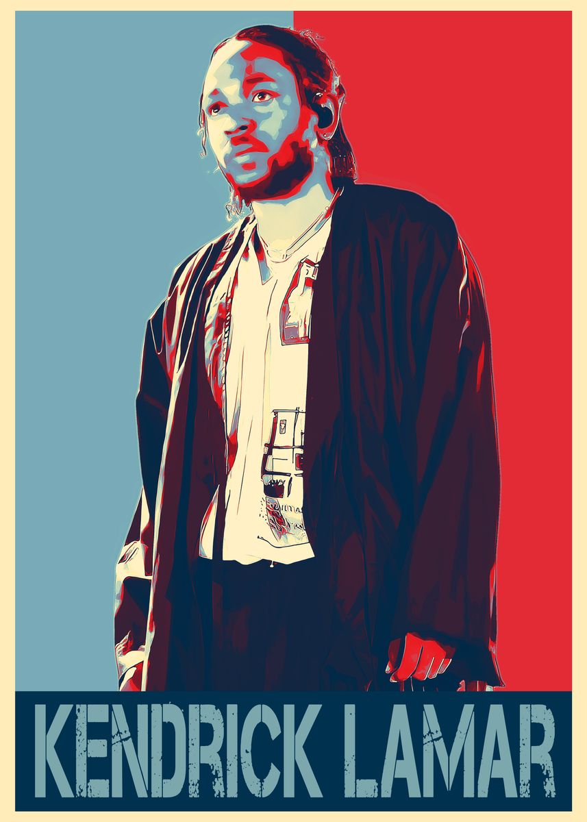 'Kendrick Lamar Poster' Poster, picture, metal print, paint by CLOVE ...