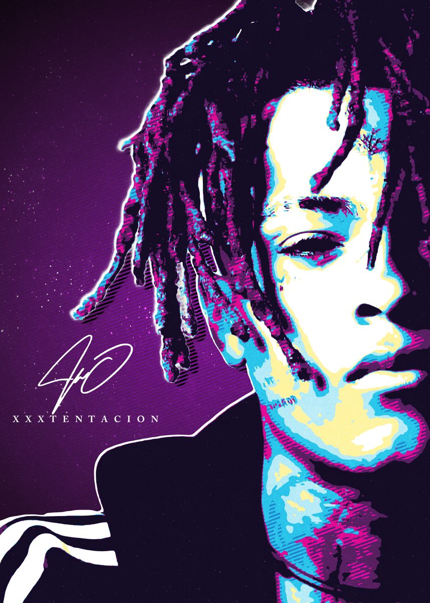 'XXXTentacion Pop Art ' Poster, picture, metal print, paint by Rose Art ...