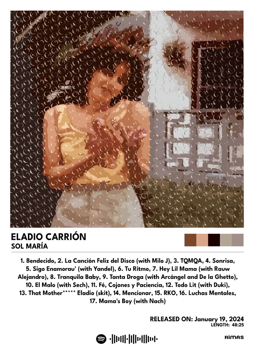 'Eladio Carrion Sol Maria' Poster, picture, metal print, paint by ...