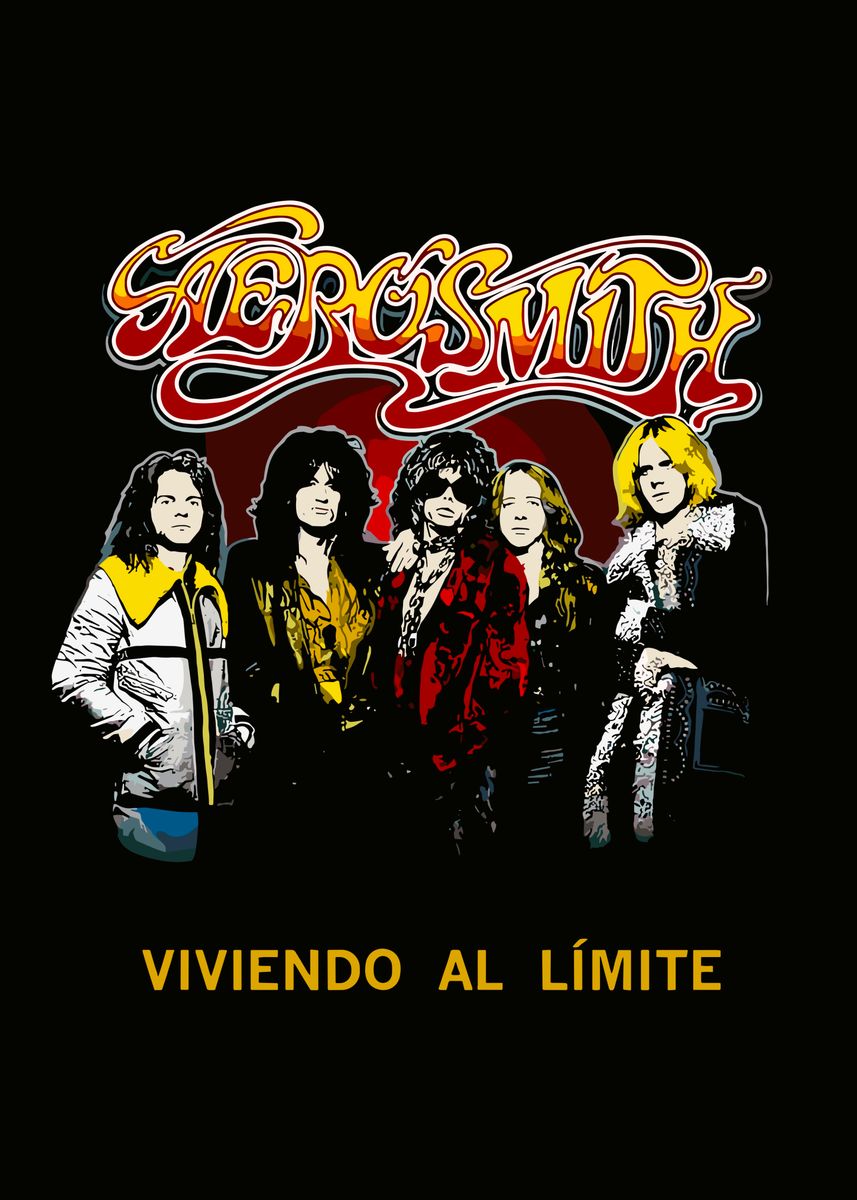 'Aerosmith Band Poster' Poster, picture, metal print, paint by Bendrat ...