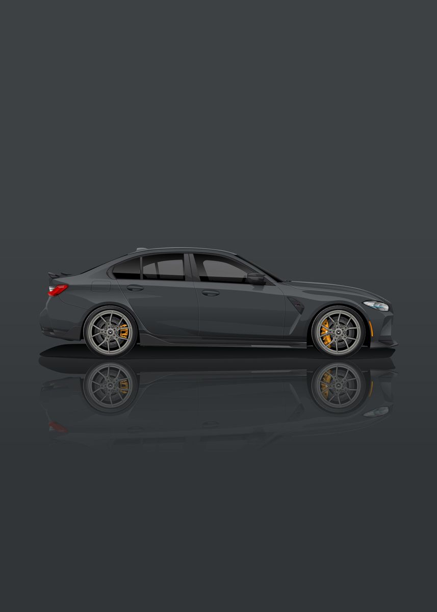 'BMW M3 G80 Competition' Poster, picture, metal print, paint by Dodi ...