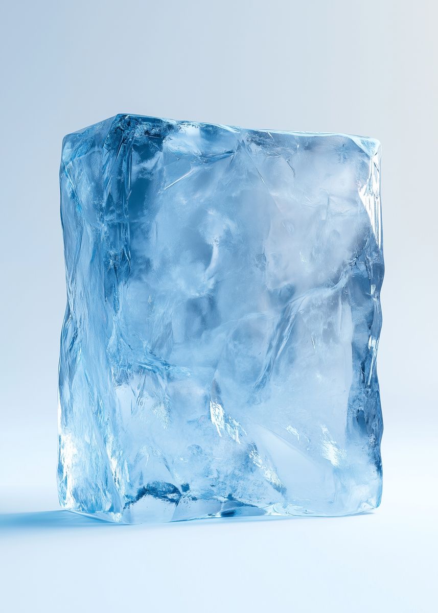'Large Ice Cube' Poster, picture, metal print, paint by ...