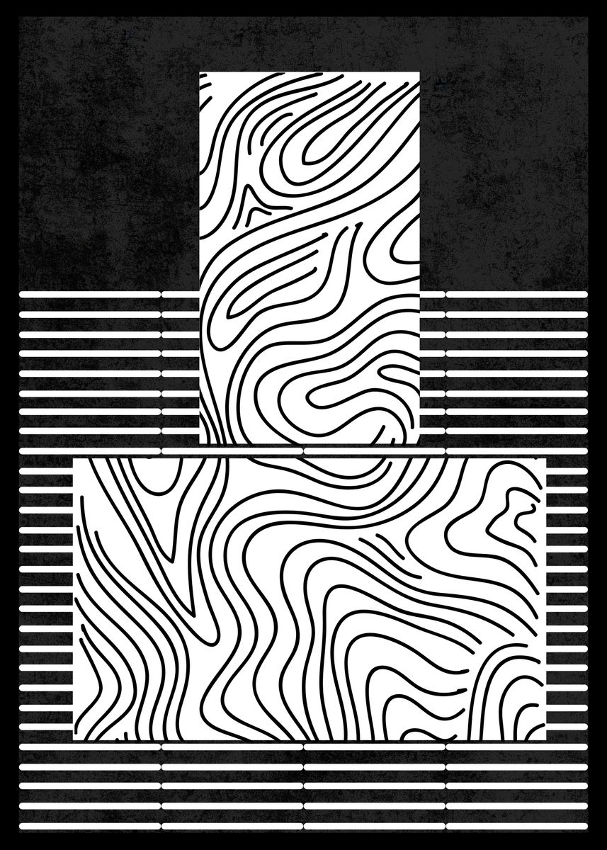 'Abstract Line Art' Poster, picture, metal print, paint by AndiSart ...
