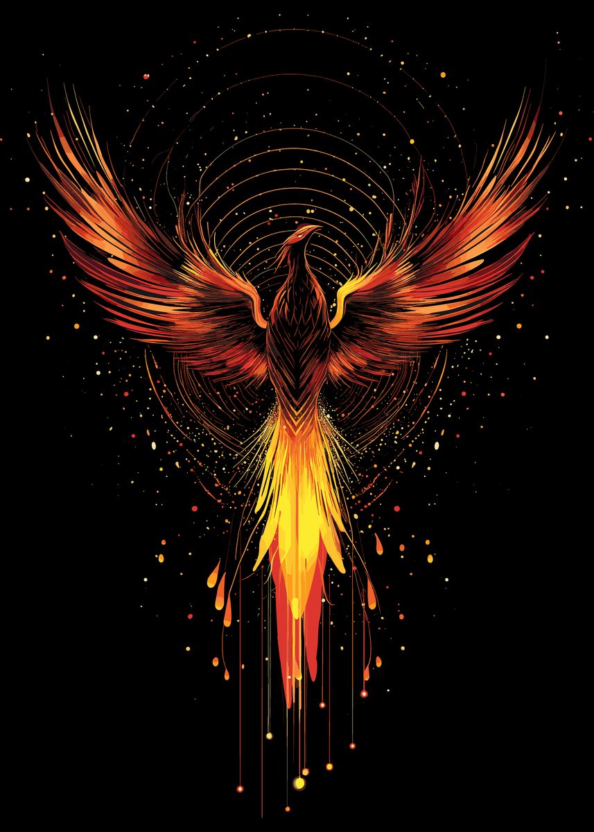 'Phoenix Rising' Poster, picture, metal print, paint by pixelbull ...