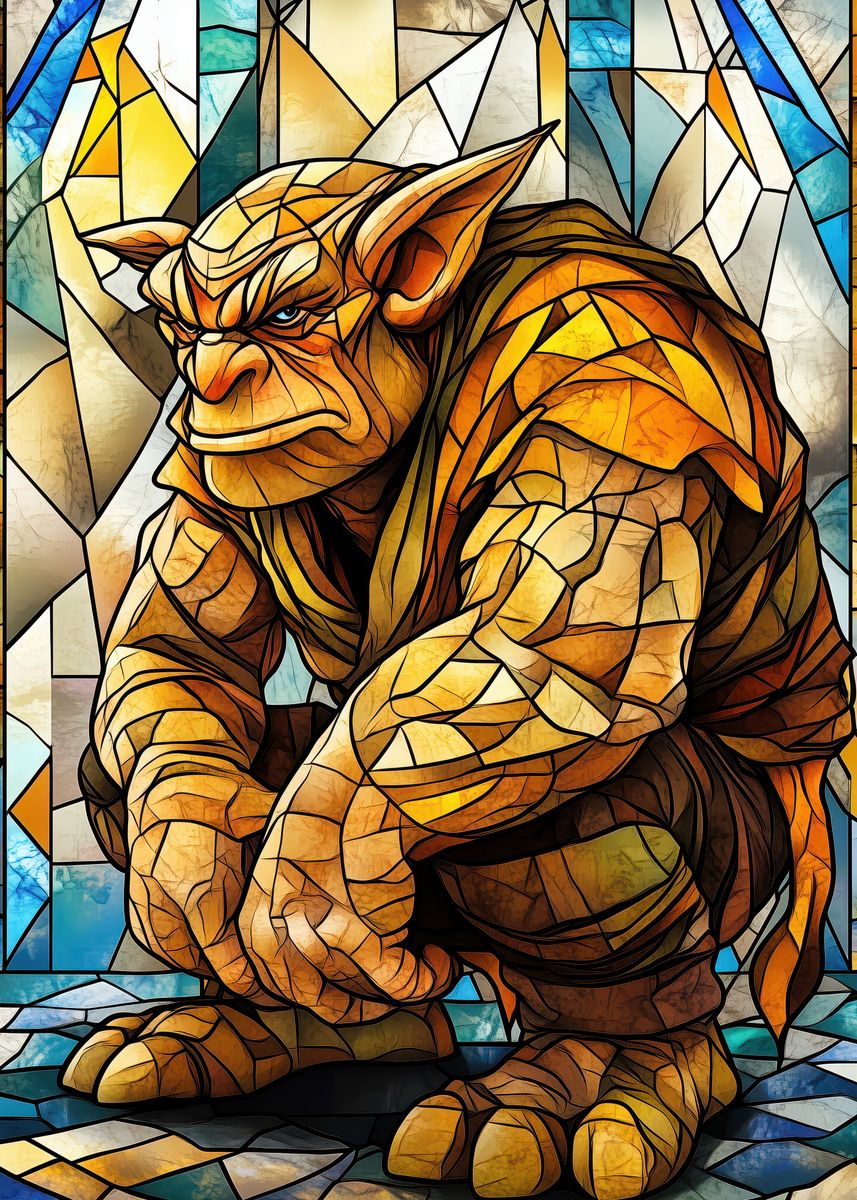 'Stained Glass Goblin' Poster, picture, metal print, paint by Spooky ...