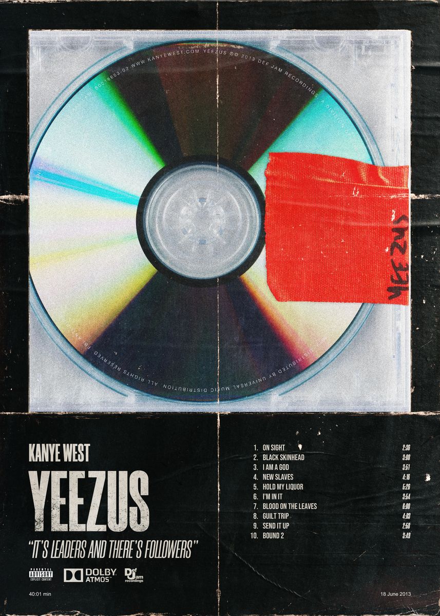 'Kanye West Yeezus ' Poster, picture, metal print, paint by Nerdworld 1 ...