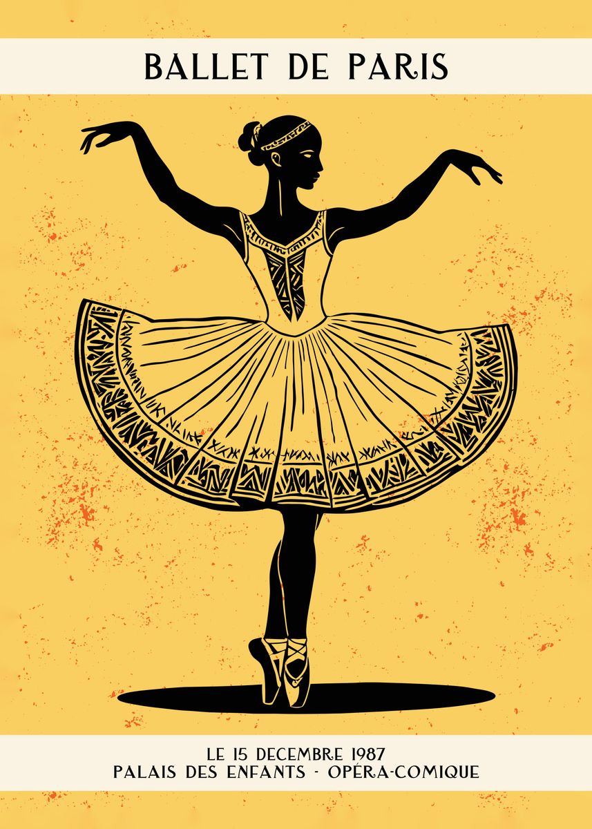 'Ballet de Paris Poster' Poster, picture, metal print, paint by BluePinkPanther | Displate