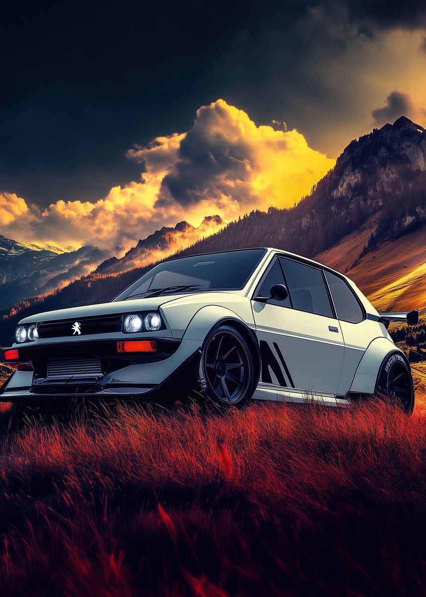 'Peugeot 205 Modified' Poster, picture, metal print, paint by Spooky ...